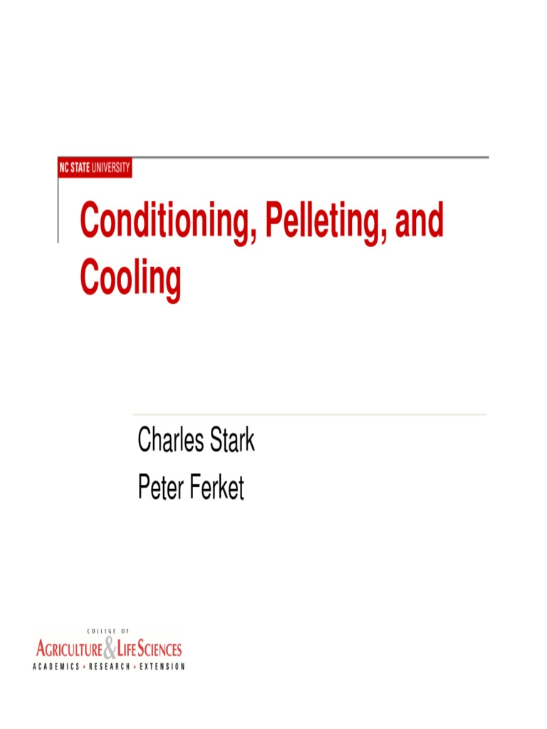 Conditioning Pelleting Cooling 2011 | PDF | Humidity | Air Conditioning
