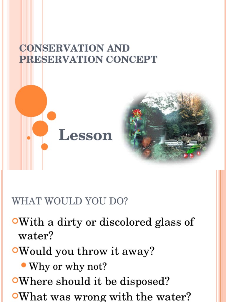 Conservation vs. Preservation Explained | PDF | Conservation Movement ...