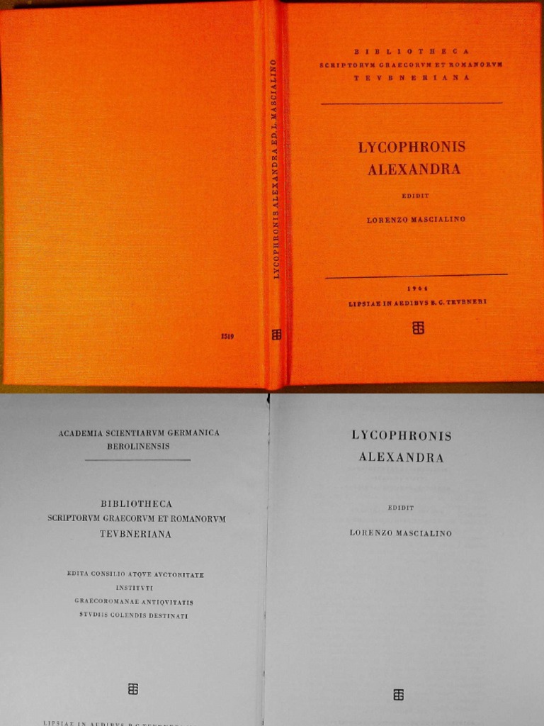 Lycophron - Alexandra (Ed. Mascialino, 1964) | PDF