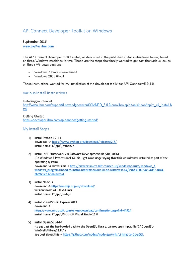 IBM API Connect Installation On Windows | PDF | Command Line Interface ...