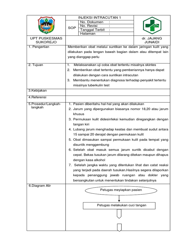 Injeksi Intracutan 1 Sop | PDF