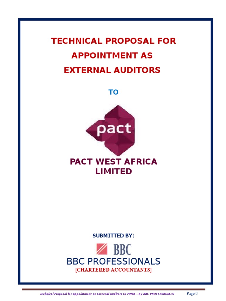 PWAL - Technical Proposal On Audit | PDF | Internal Control | Audit