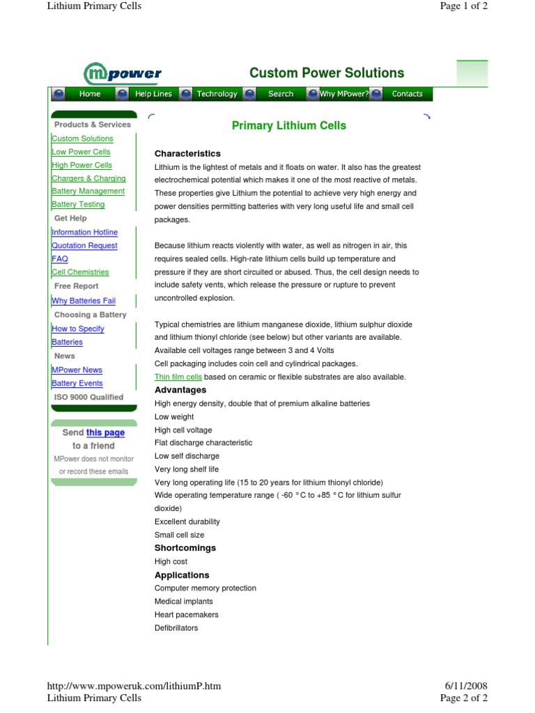 Lit Hi Ump | PDF | Lithium | Energy Storage