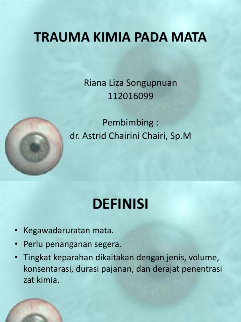 Trauma Kimia Pada Mata | PDF