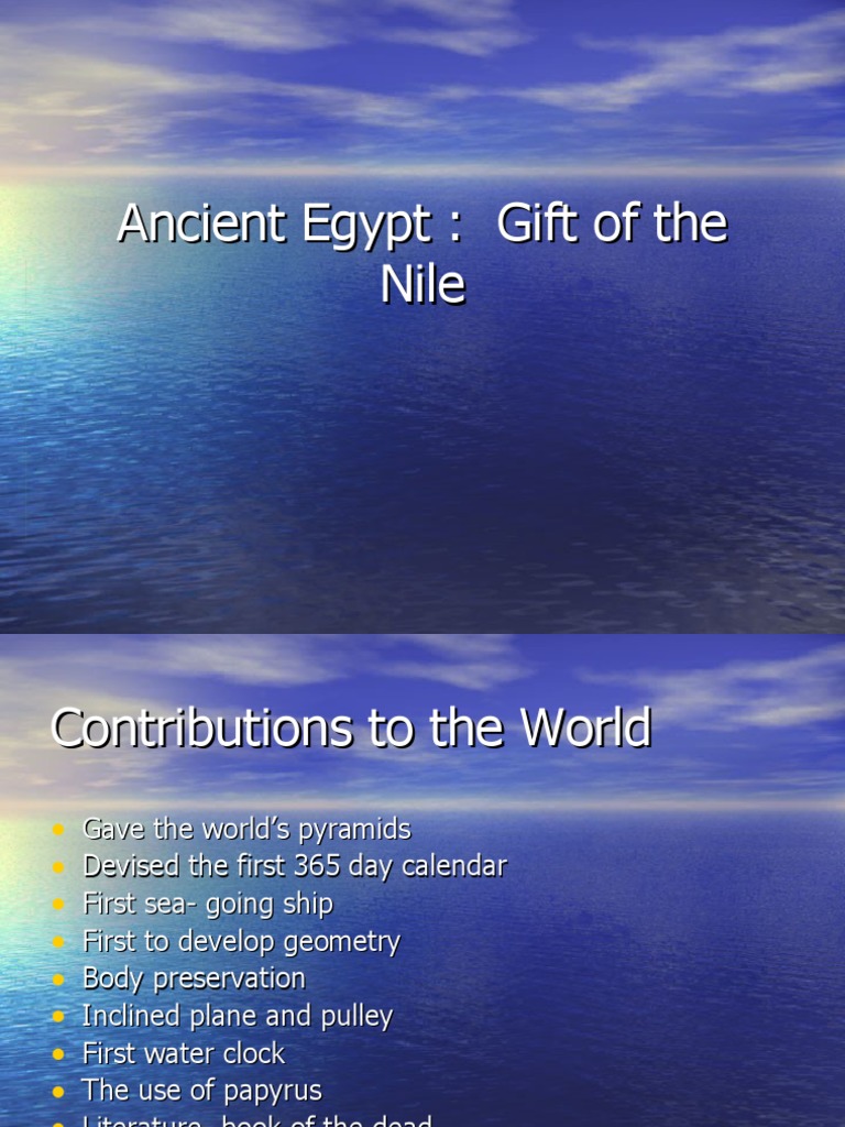 Ancient Egypt's Contributions to Civilization | PDF | Social Science