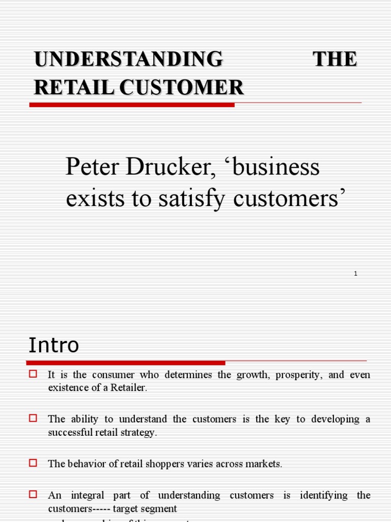 Understanding THE Retail Customer | PDF | Retail | Behavior