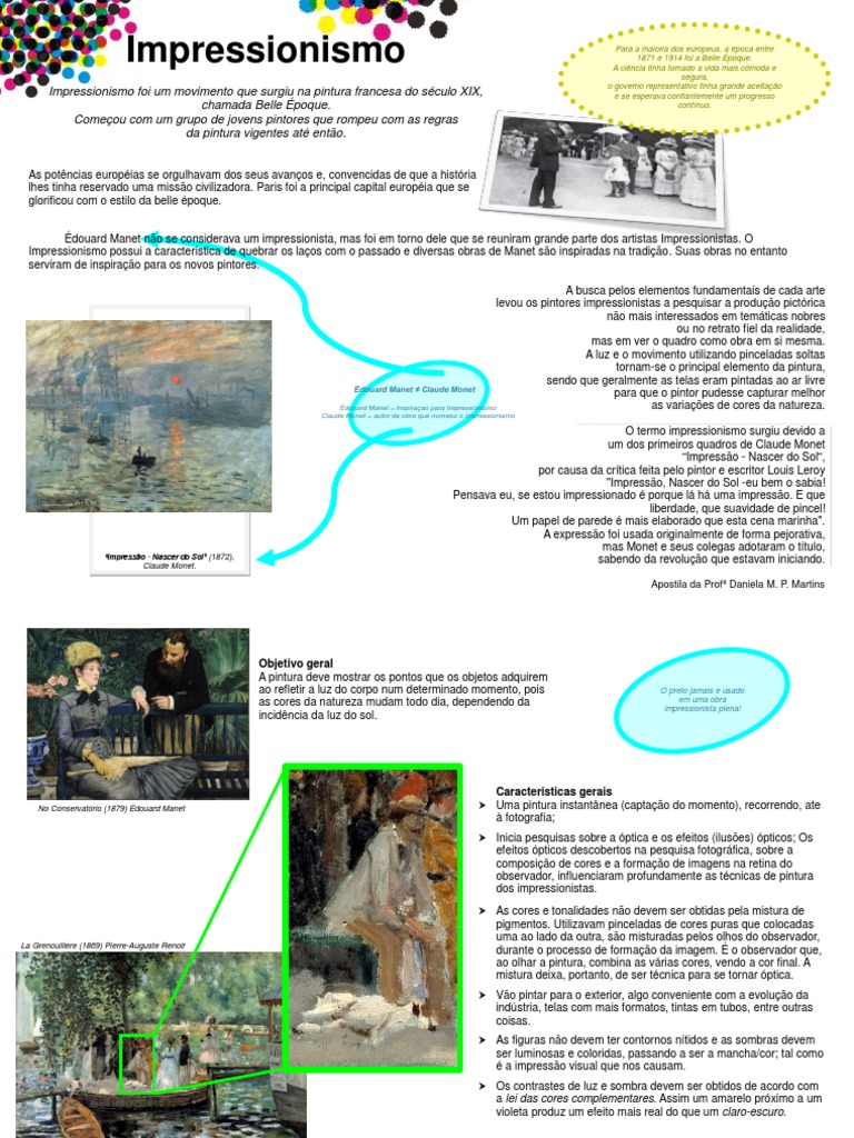Impressionismo - Apostila | PDF | Impressionismo | Claude Monet