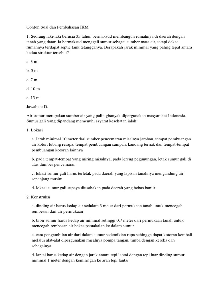 Contoh Soal Dan Pembahasan IKM | PDF