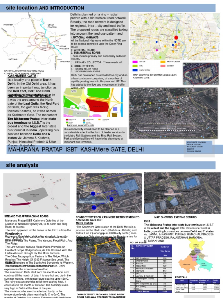 ISBT Kashmere Gate Overview and Plans | PDF | Land Transport | Transport