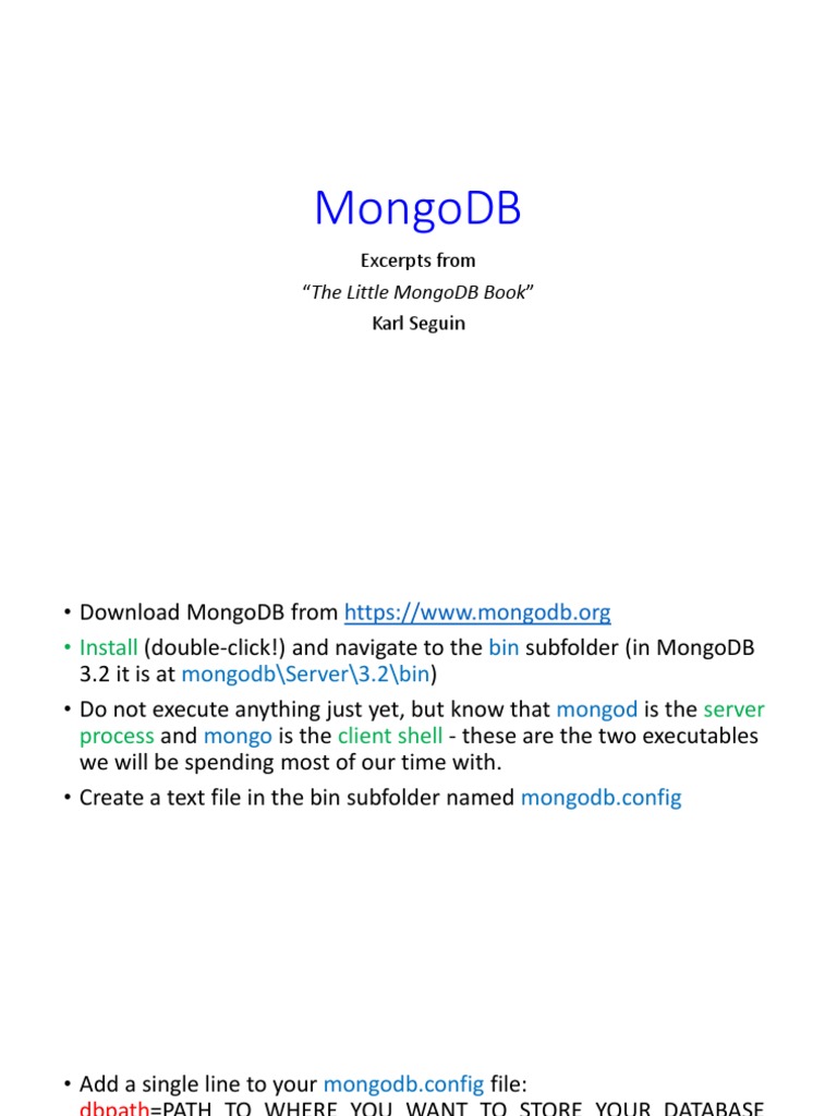 Mongodb: Excerpts From "The Little Mongodb Book" Karl Seguin | PDF ...