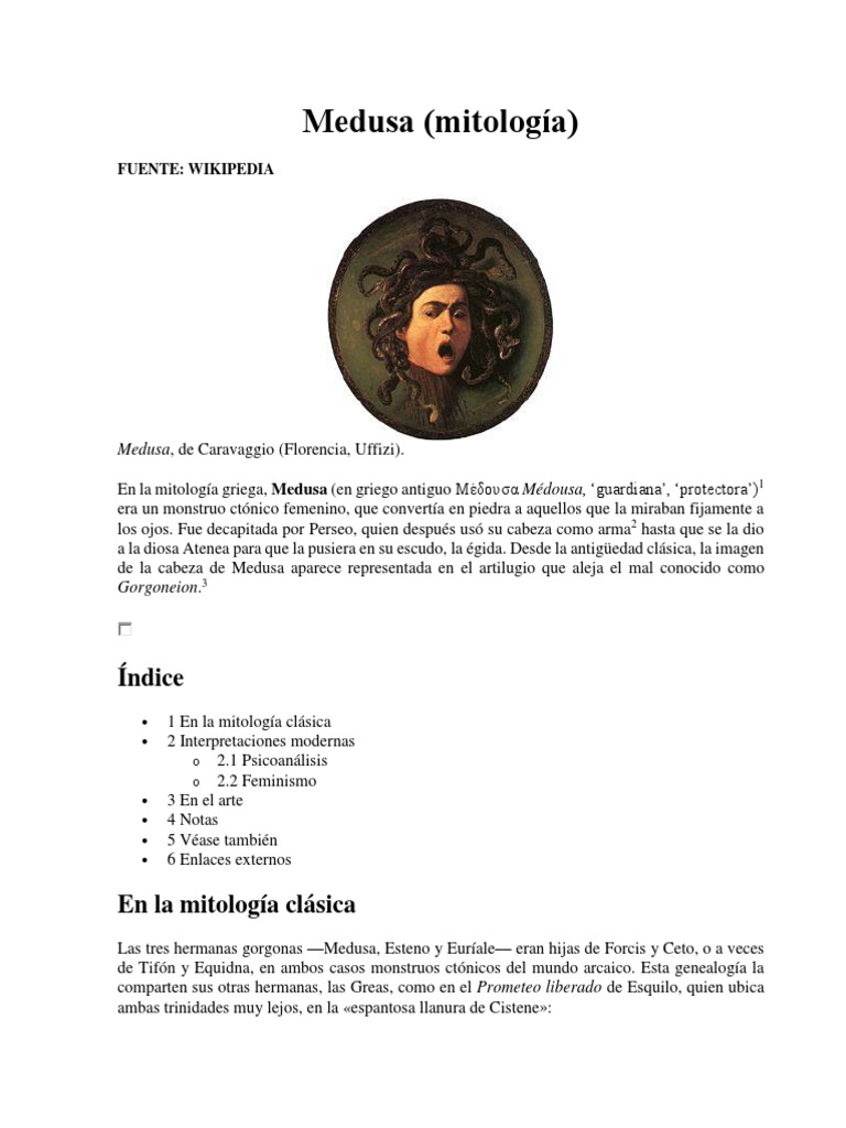 Medusa | PDF | Medusa | Personajes mitologicos