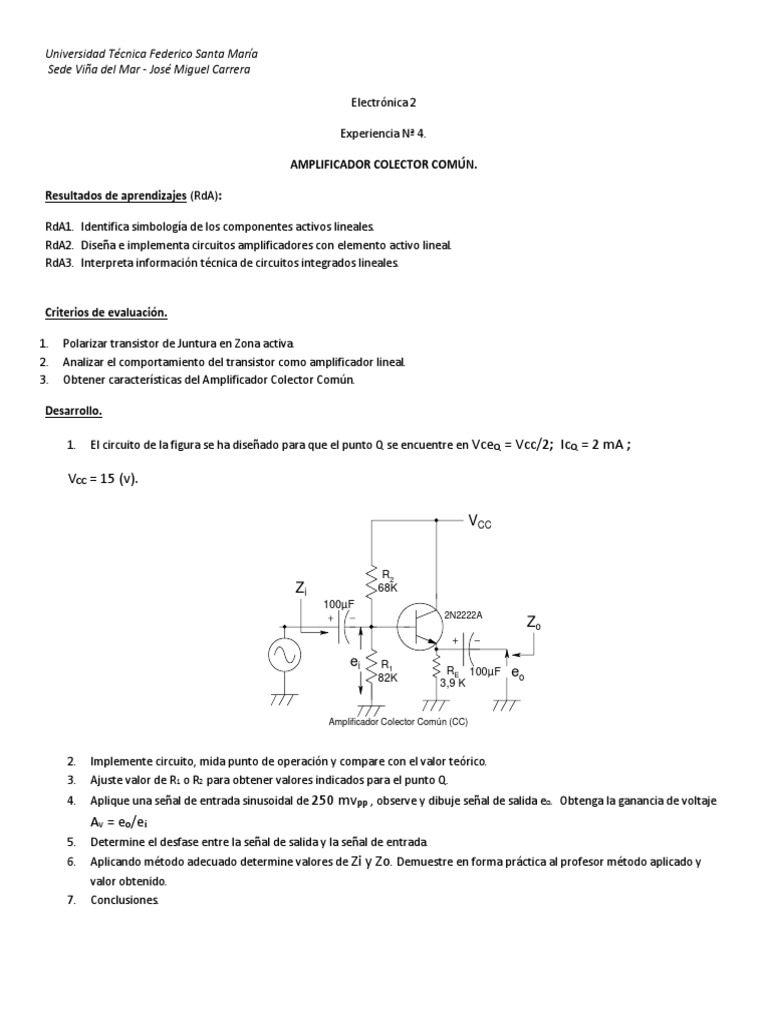 Exp04 Elo2 | PDF | Transistor | Electrónica