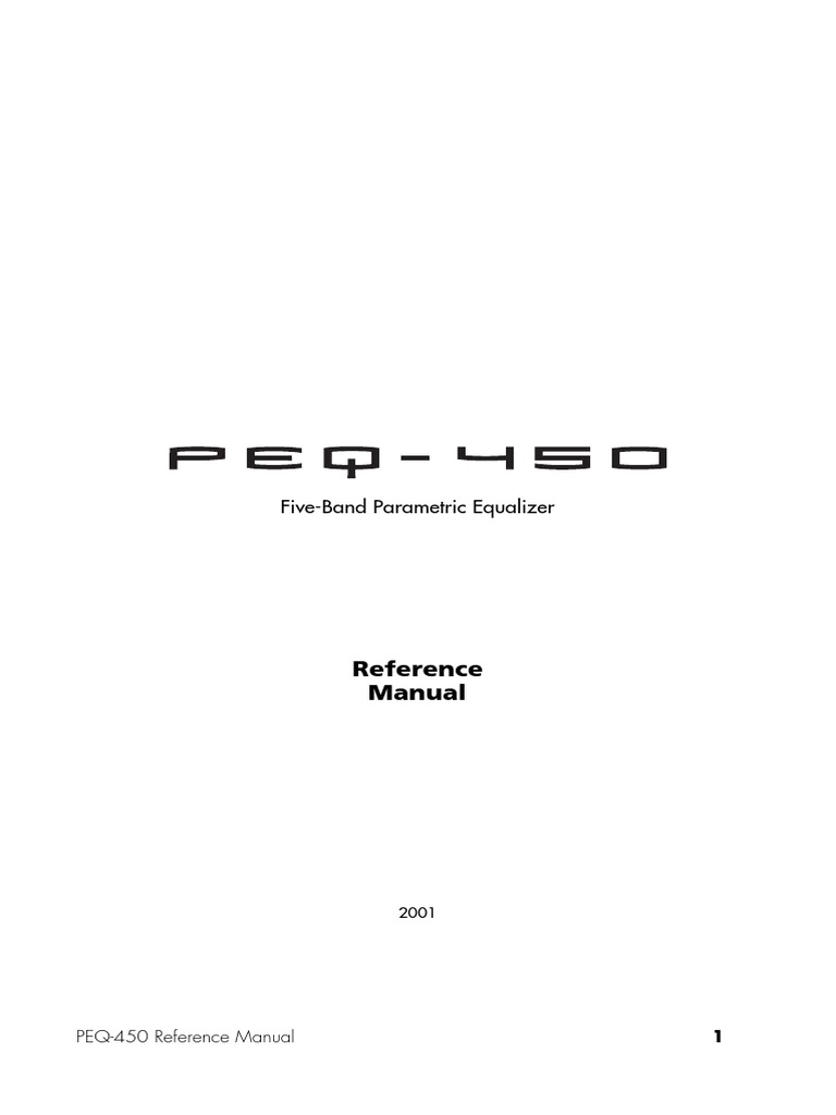 Reference Manual: Five-Band Parametric Equalizer | PDF | Equalization (Audio) | Audio Engineering