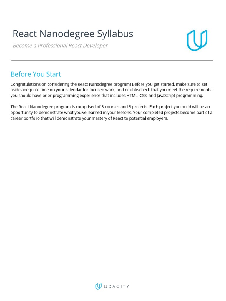 Syllabus React ND v1.0 | PDF | Android (Operating System) | Ios