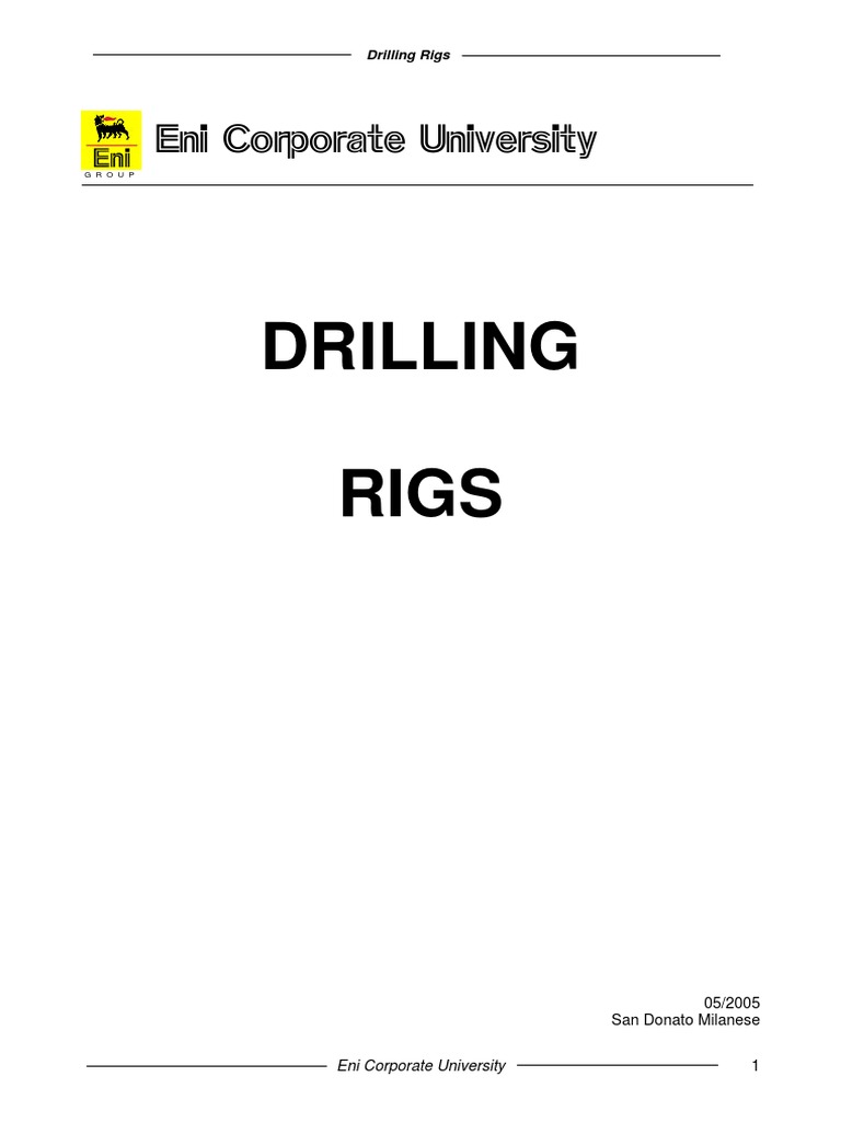 Drilling Rig PDF | PDF | Pump | Drilling Rig