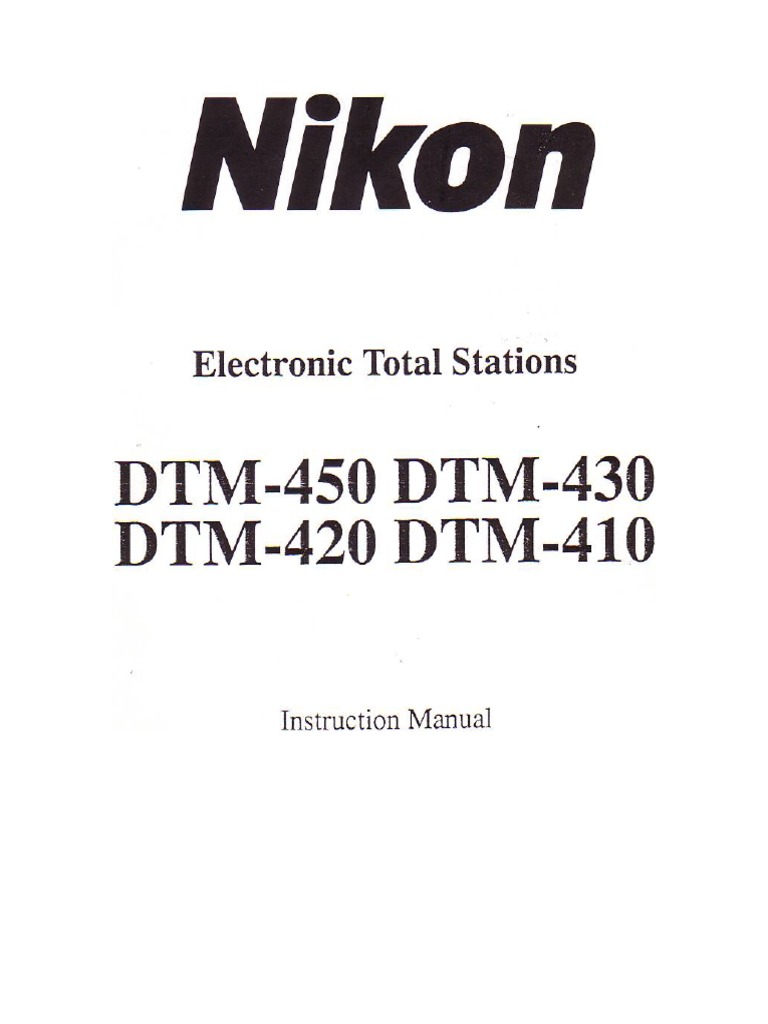 Manual Esta - o Total Nikon - DTM 410 PDF | PDF