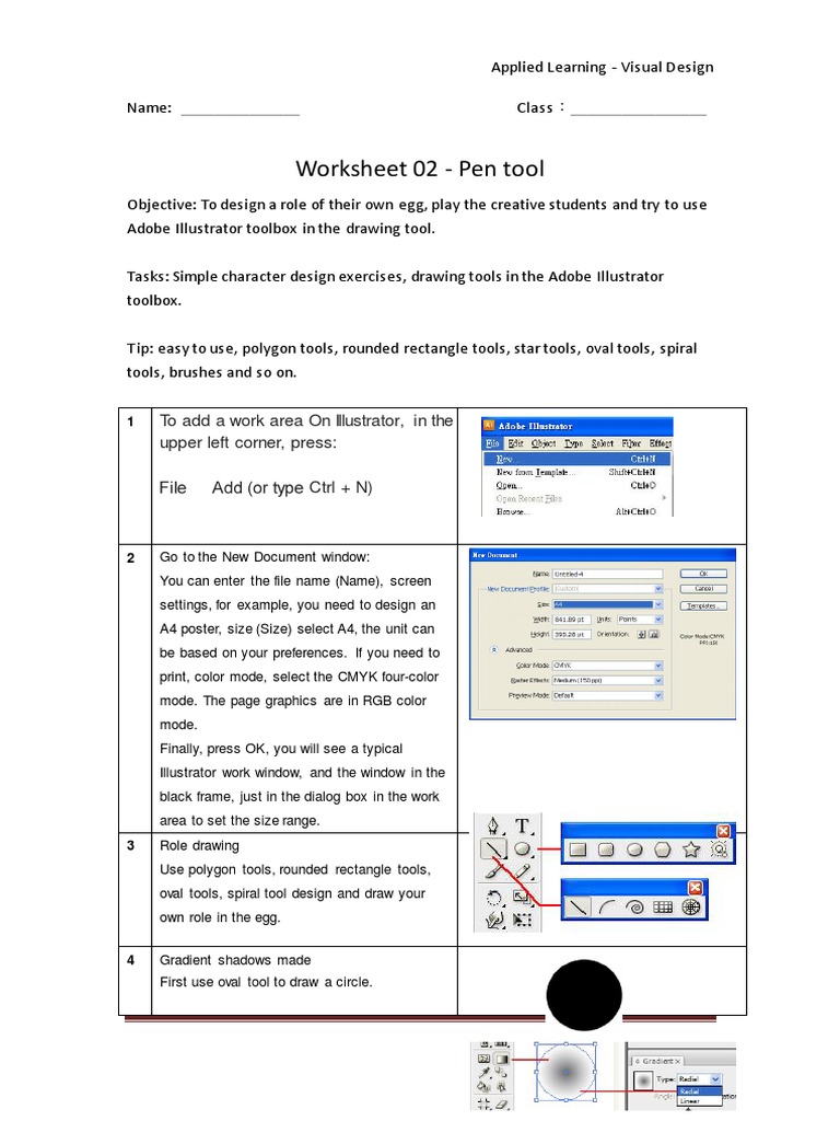 Worksheet 02 - Pen Tool | PDF