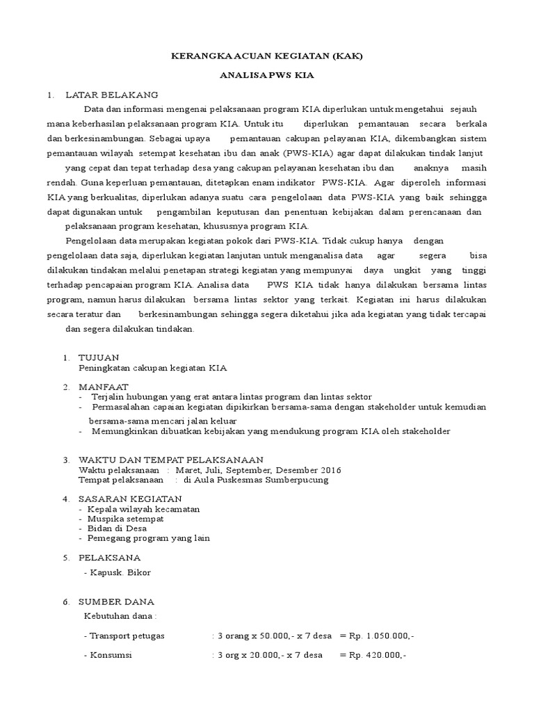 Kak Analisa Pws | PDF