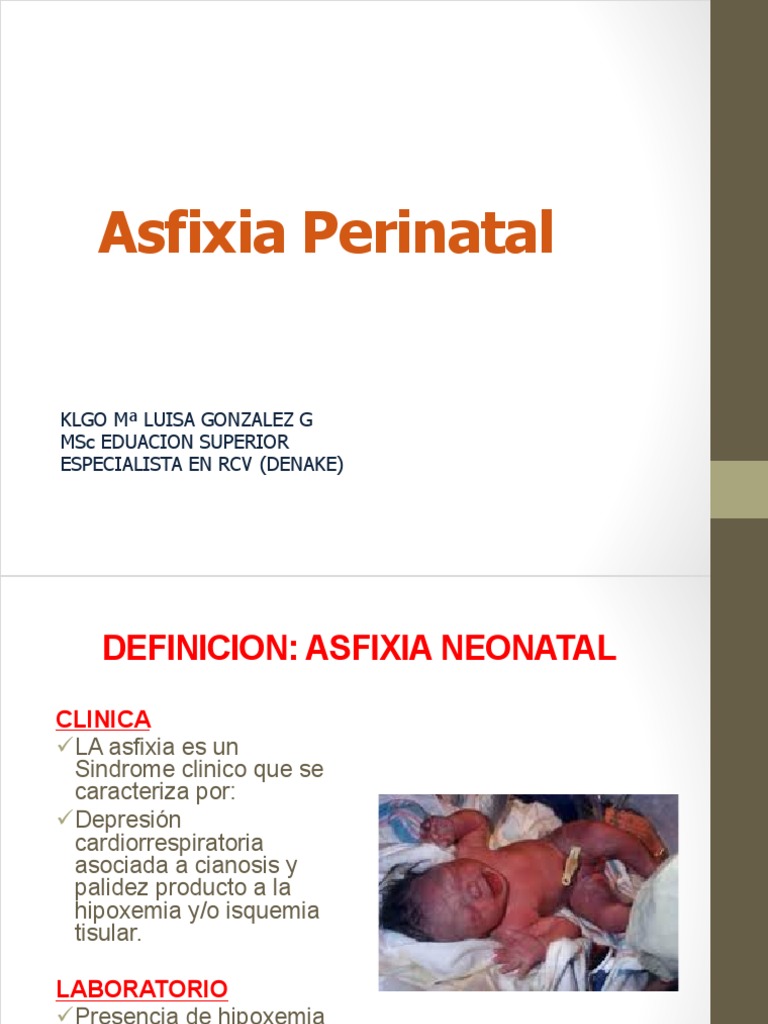 Asfixia Perinatal: Diagnóstico y Manejo | PDF | Sarampión | Vacunas