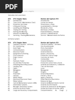 Codigo ATA 100 | PDF | Ingeniería Aeroespacial | Aeronave