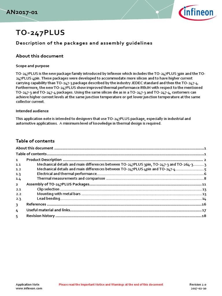 Infineon Application Note Discrete IGBT in To 247PLUS An v02 - 00 en ...