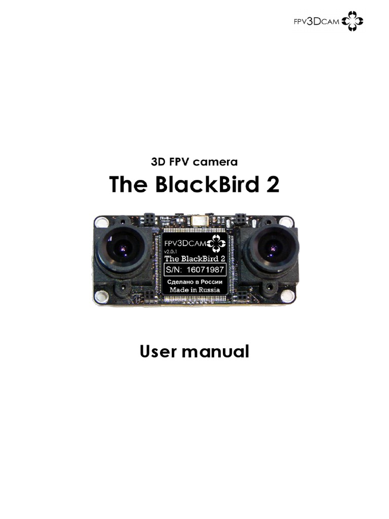 Fpv3dcam 3d FPV Camera Blackbird 2 User Guid Eng | PDF | Stereoscopy ...