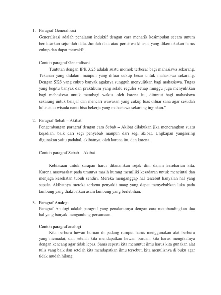 Contoh Pengembangan Paragraf | PDF | Karier & Perkembangan | Kesehatan ...
