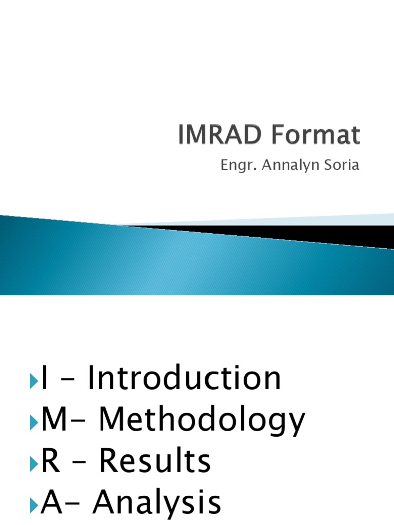 IMRAD Format With Discussion | PDF | Methodology | Cognition