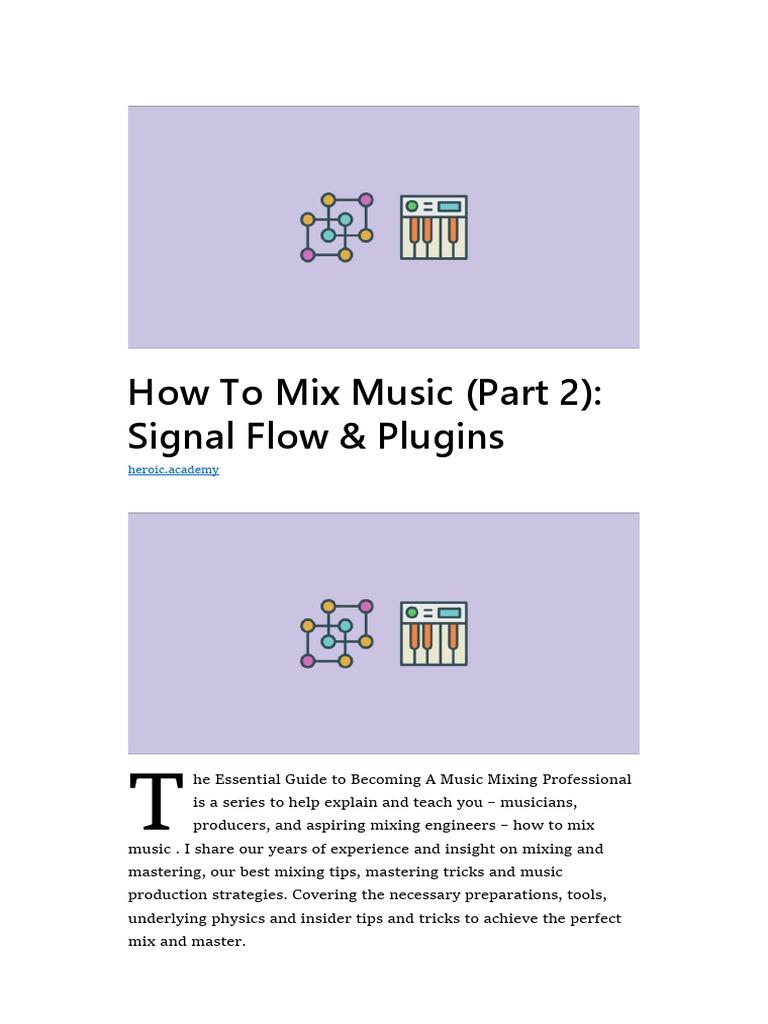 The Essential Guide to Signal Flow and Mixing Plugins in Music ...