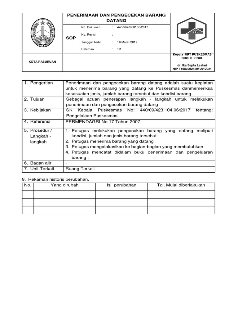 Penerimaan & Pengecekan Barang | PDF