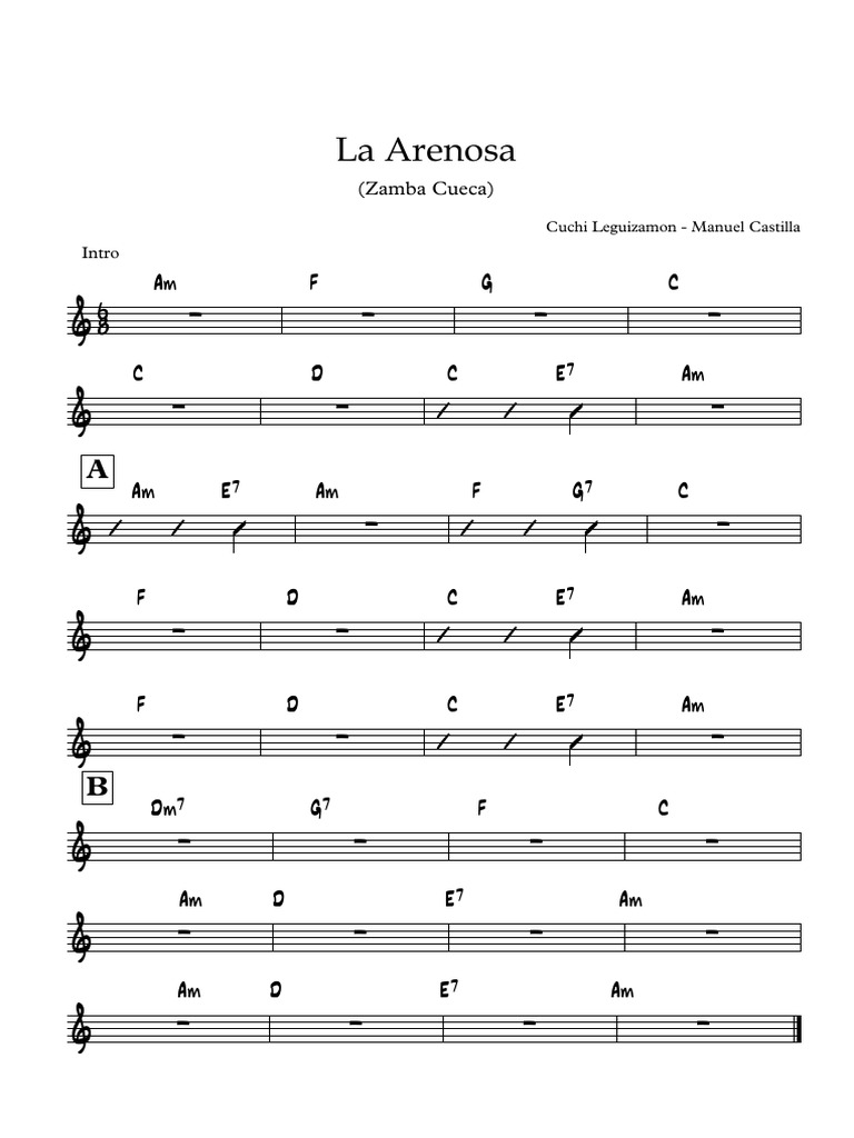 La Arenosa - Partitura Completa | PDF