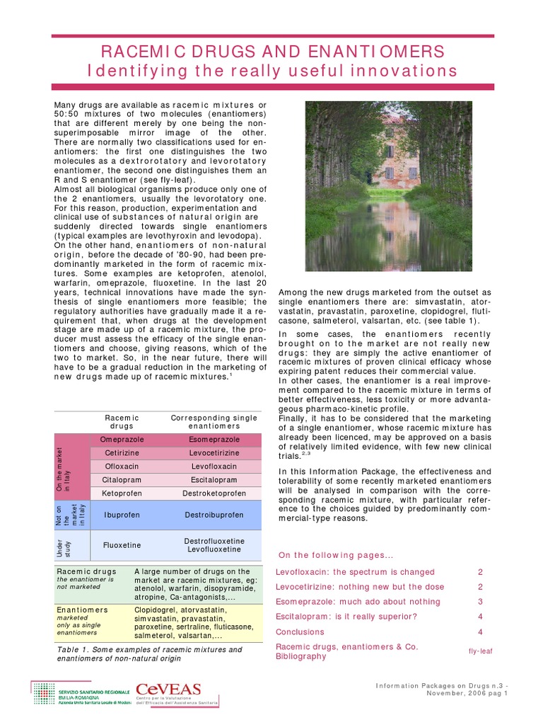 Understanding Racemic Drugs and Their Enantiomers | PDF | Chirality ...