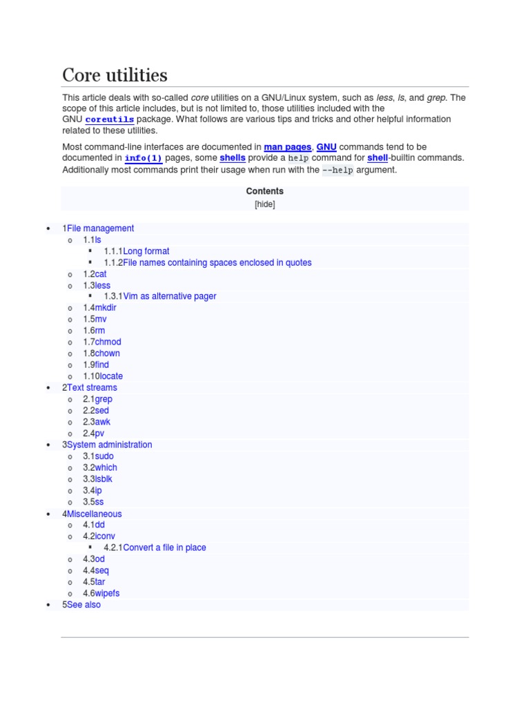 Core Utilities | PDF | Ip Address | Computer File
