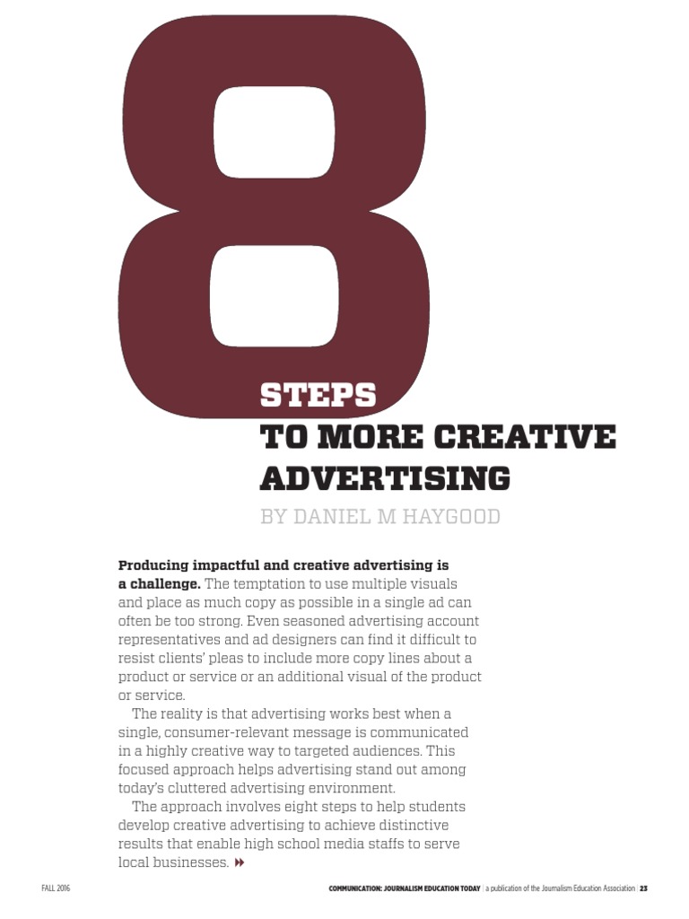 8 Steps To More Creative Advertising | PDF | Advertising | Target Audience