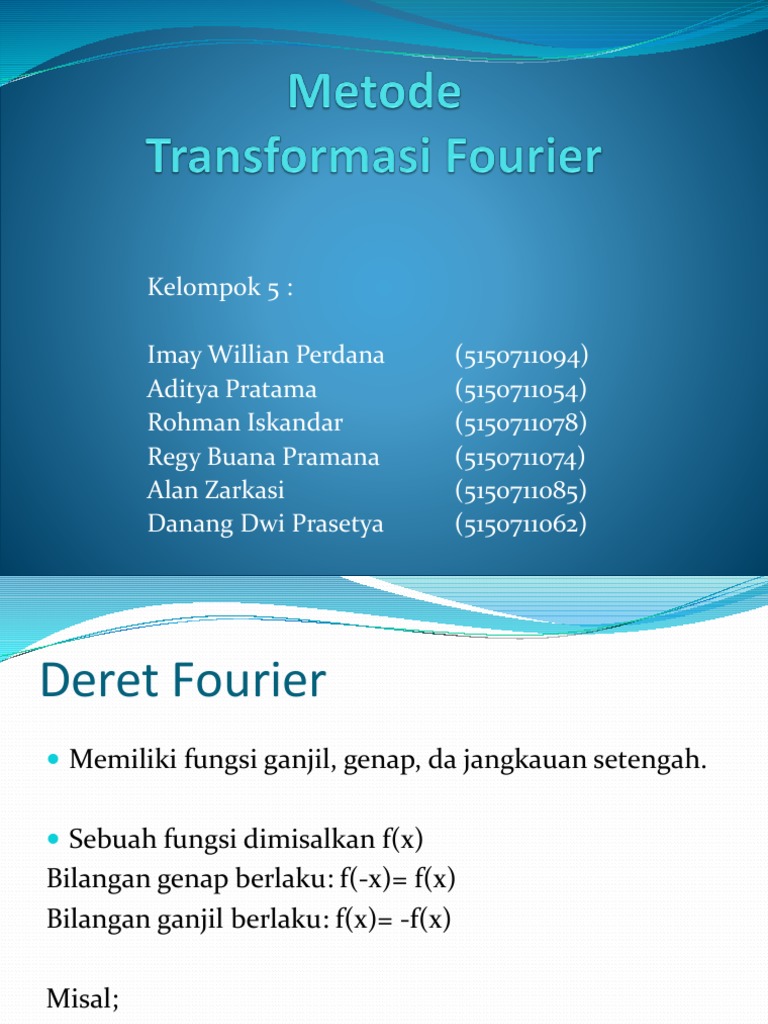 Metode Transformasi Fourier | PDF