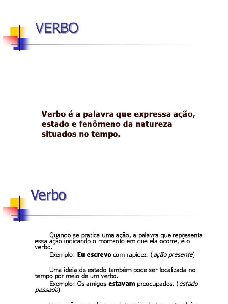 Verbos Pdf Conjugação Gramática Morfologia Linguística