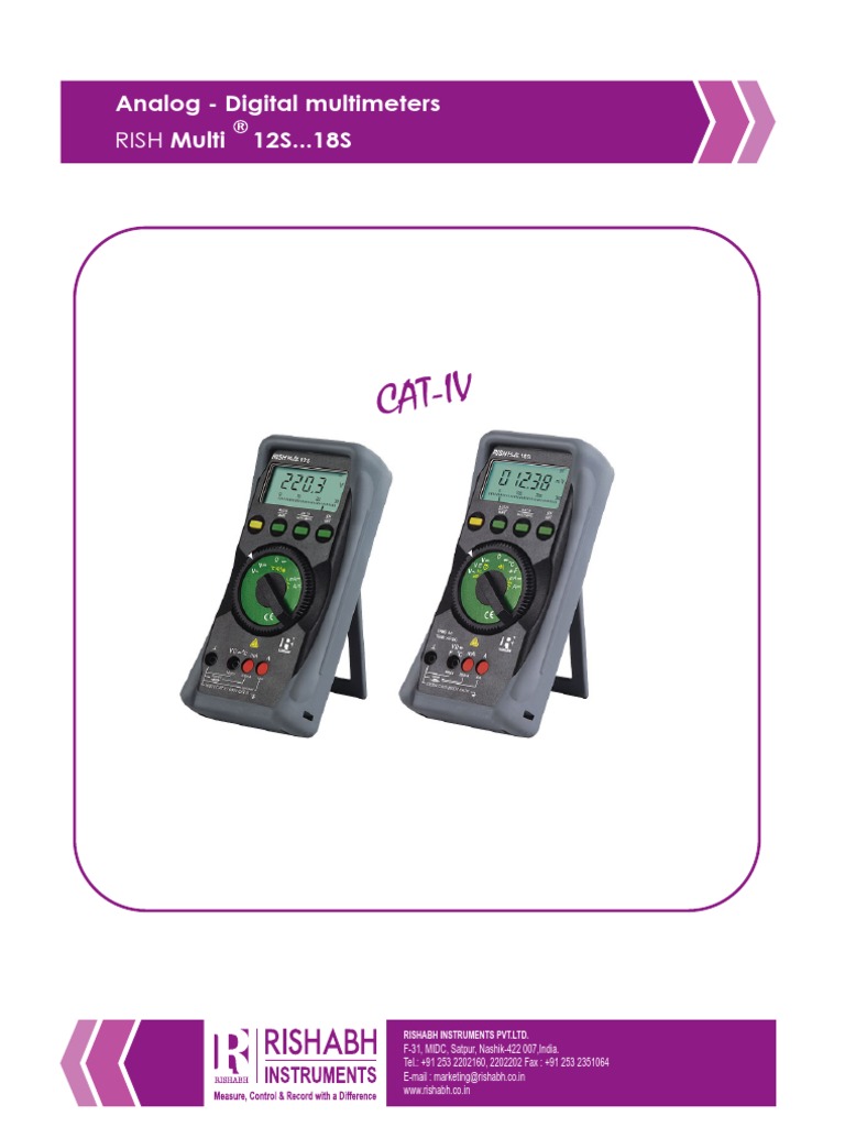 RISH Multi Series Multimeters Overview | PDF | Calibration ...