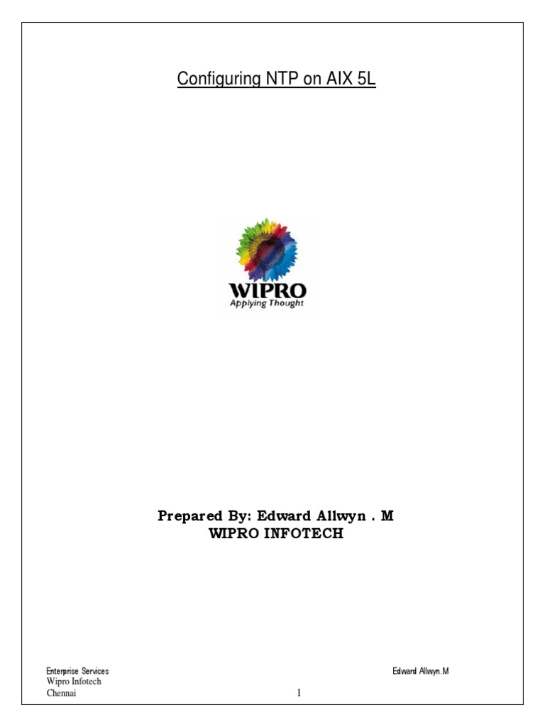 Configuring NTP On AIX 5L | PDF | Server (Computing) | Internet Standards