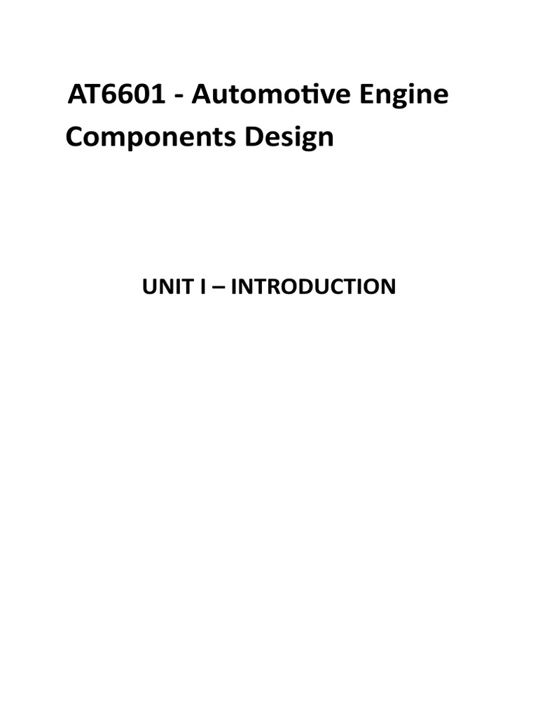 Automotive Engine Components Design | PDF | Ductility | Engineering ...