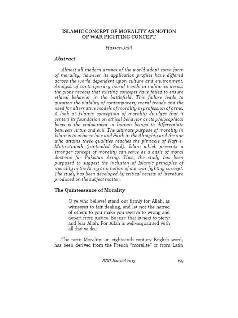 09 Islamic Concept of Morality | PDF | Morality | Philosophical Theories