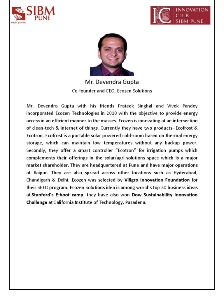Mr. Devendra Gupta: Challenge at California Institute of Technology ...