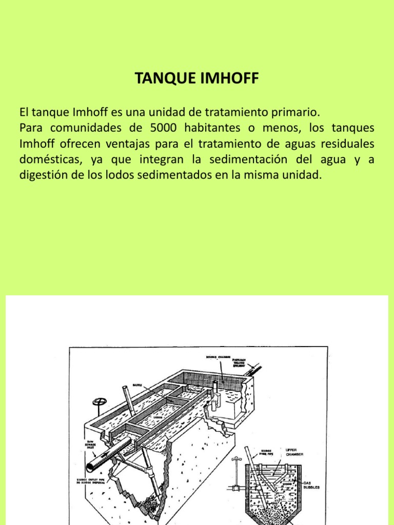 Tanque Imhoff | PDF | Cuestiones ambientales | Residuos