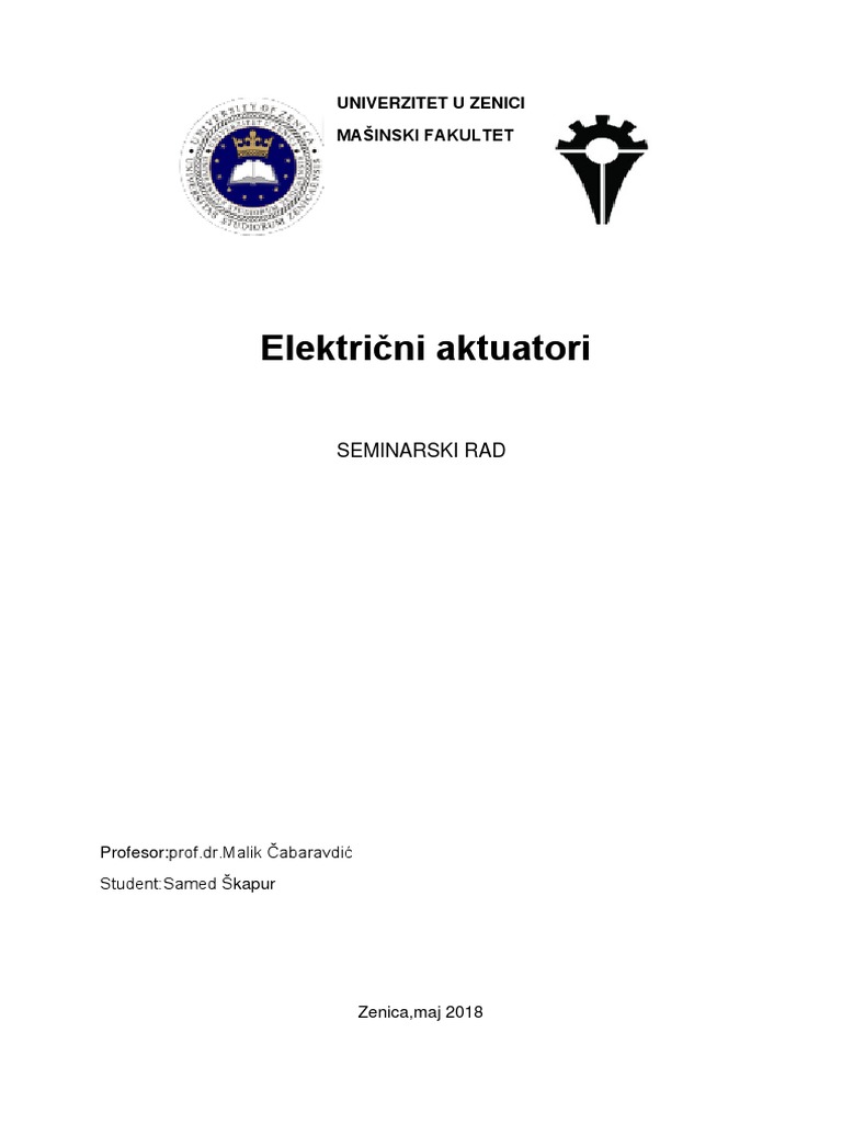 Elektricni Aktuatori | PDF