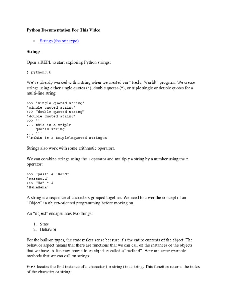 Note1.Python Documentation | PDF