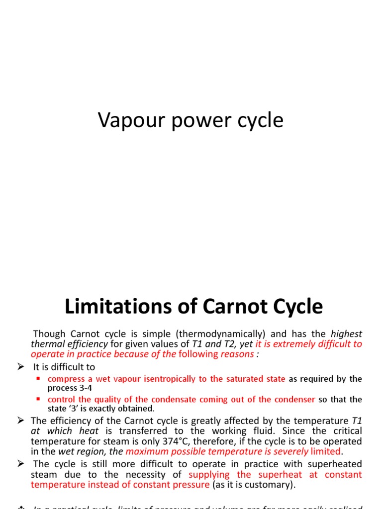 Vapour Power Cycle | PDF