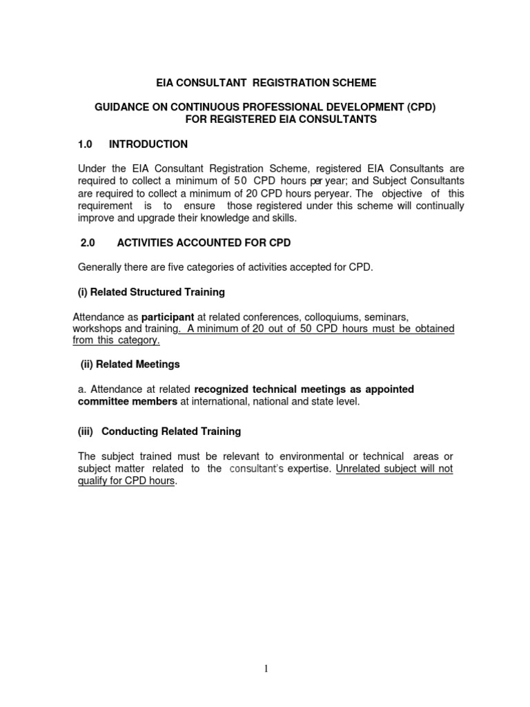 Guidance On Continuous Professional Development Cpd For Registered