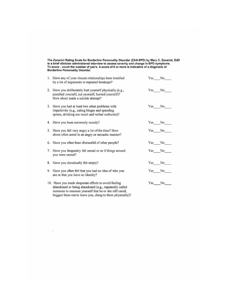 Obsessive Compulsive Inventory | PDF