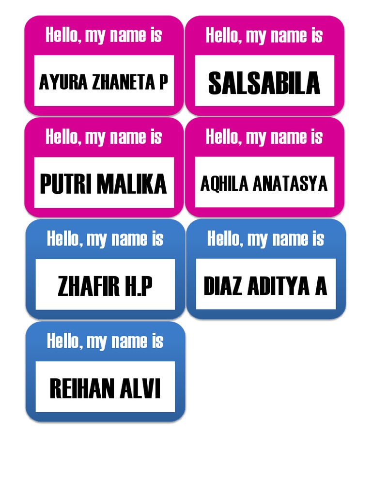 Ayura Zhaneta P: Hello, My Name Is Hello, My Name Is | PDF