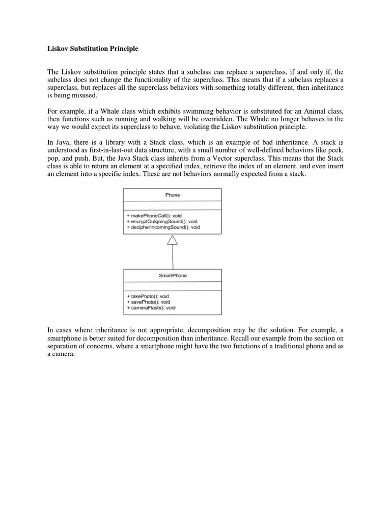 Liskov Substitution Principle | PDF