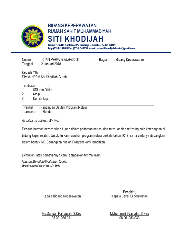 Contoh Surat Internal | PDF